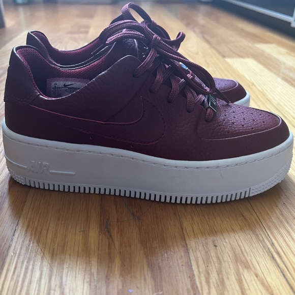 Nike | Shoes | Nike Air Force S Af1s Sage Low Team Red | Poshmark